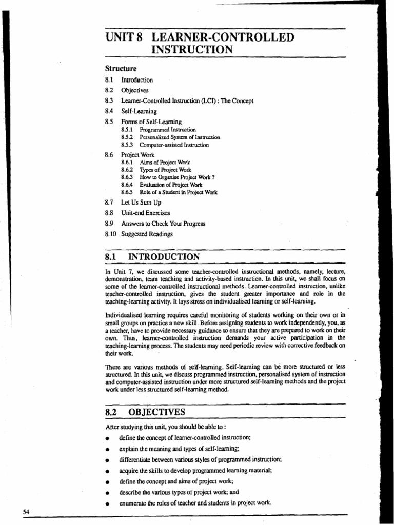 ES331 - 8 Learner - Controlled Instruction | PDF | Input/Output | Learning