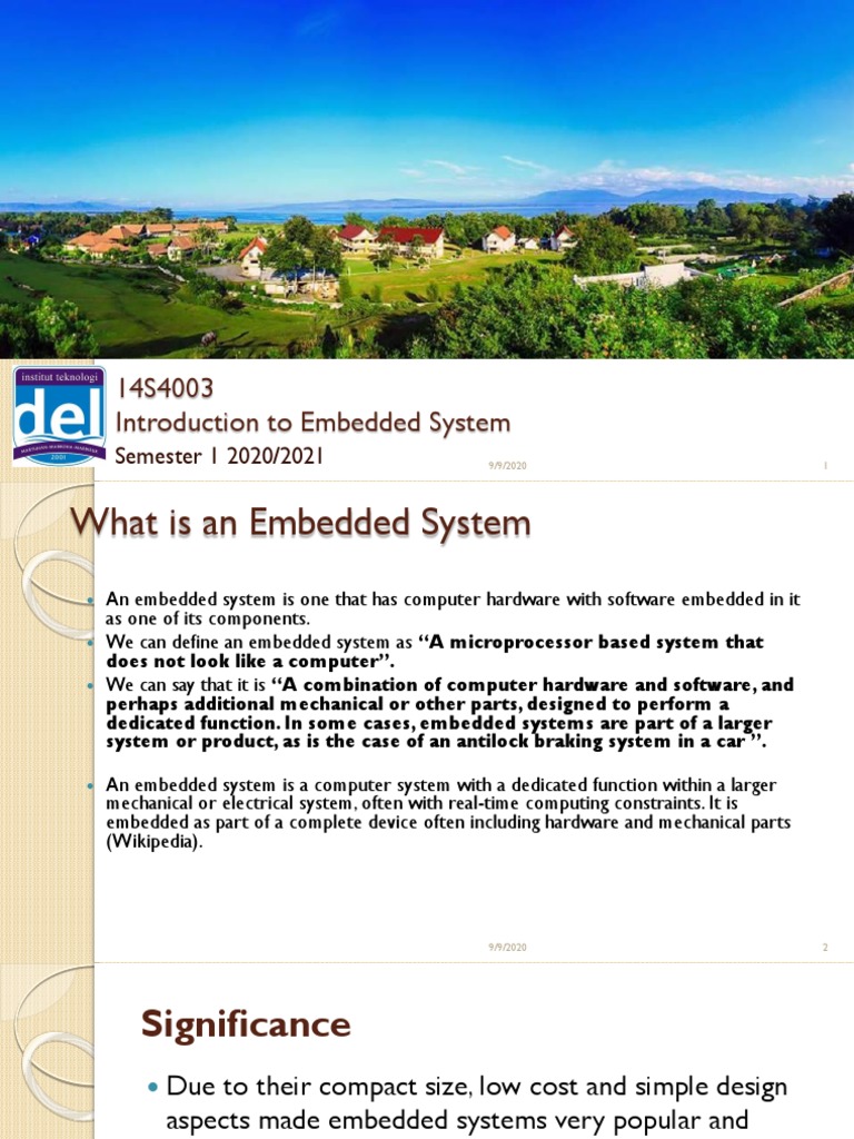 14S4003 Introduction To Embedded System: Semester 1 2020/2021 | PDF | Field Programmable Gate ...