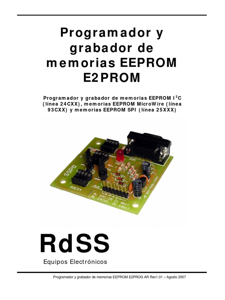 Programador Grabador E2PROM | PDF | Poco | Microsoft Windows