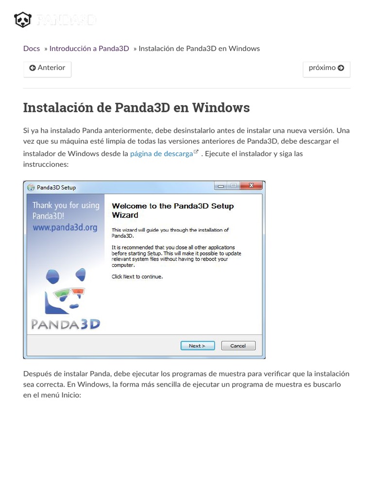 Instalación de Panda3D en Windows | PDF | Arquitectura de Computadores ...