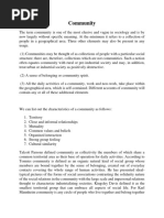 Key Characteristics of Community | PDF | Community | Traditions