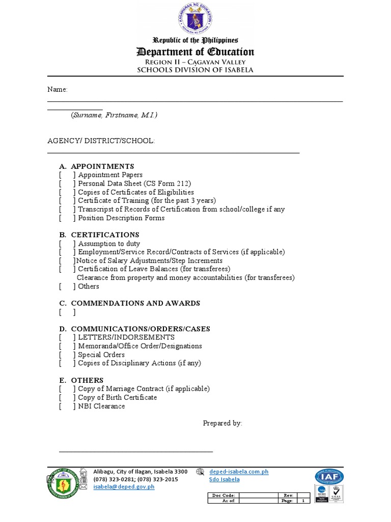 201 File Audit | PDF