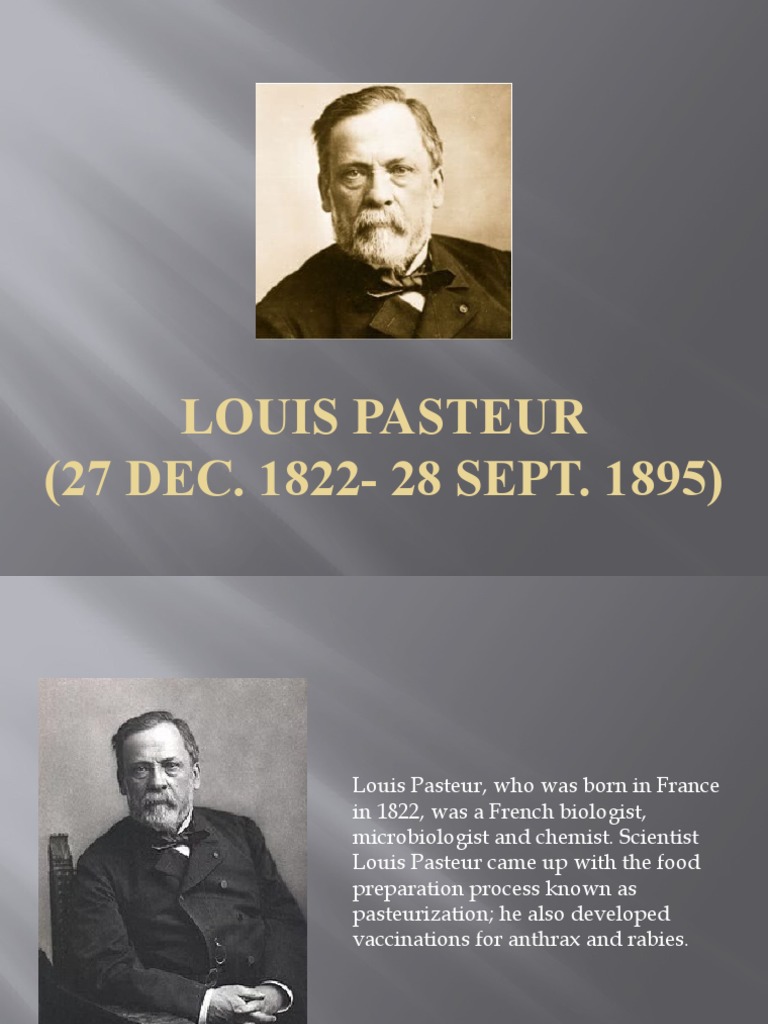 Louis Pasteur | PDF | Louis Pasteur | Public Health