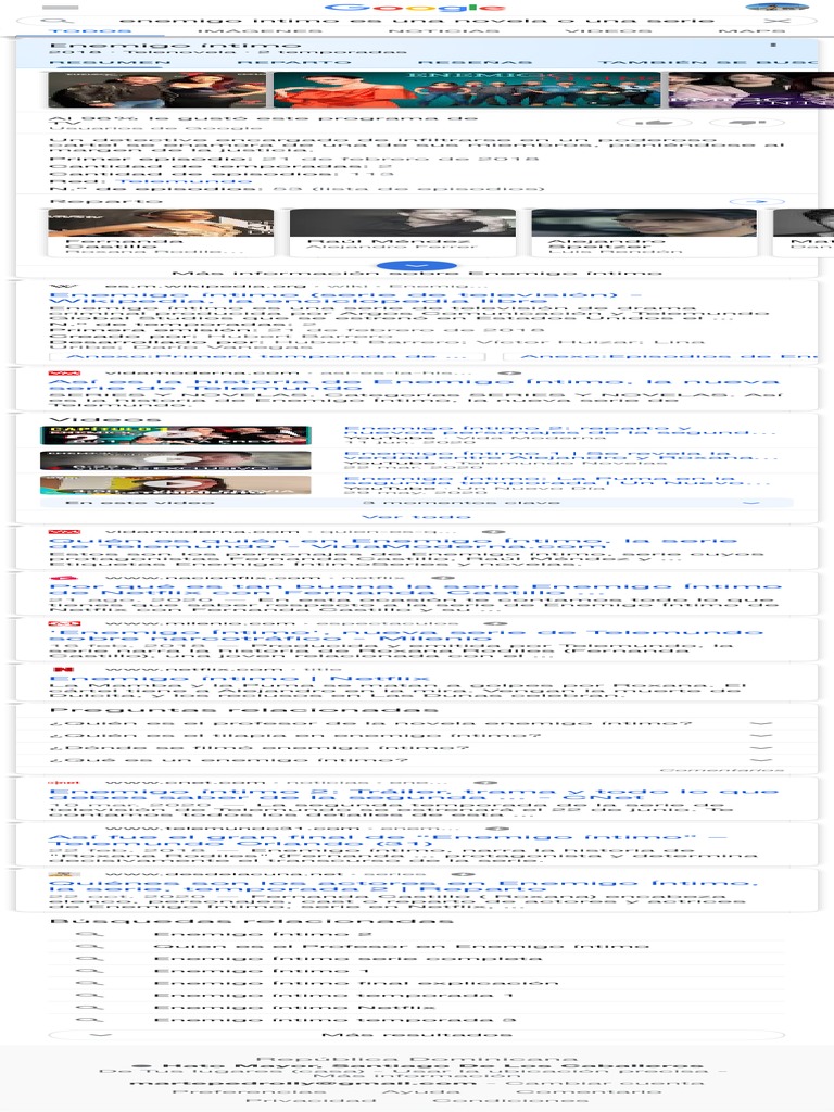 Enemigo Intimo Es Una Novela o Una Serie - Buscar Con Google PDF | PDF ...
