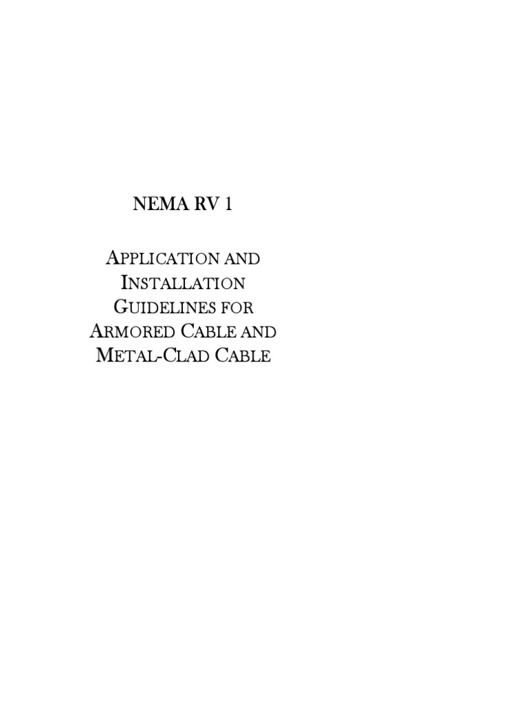 Cable Armado Nema RV1-2004 | PDF | Electrical Wiring | Components
