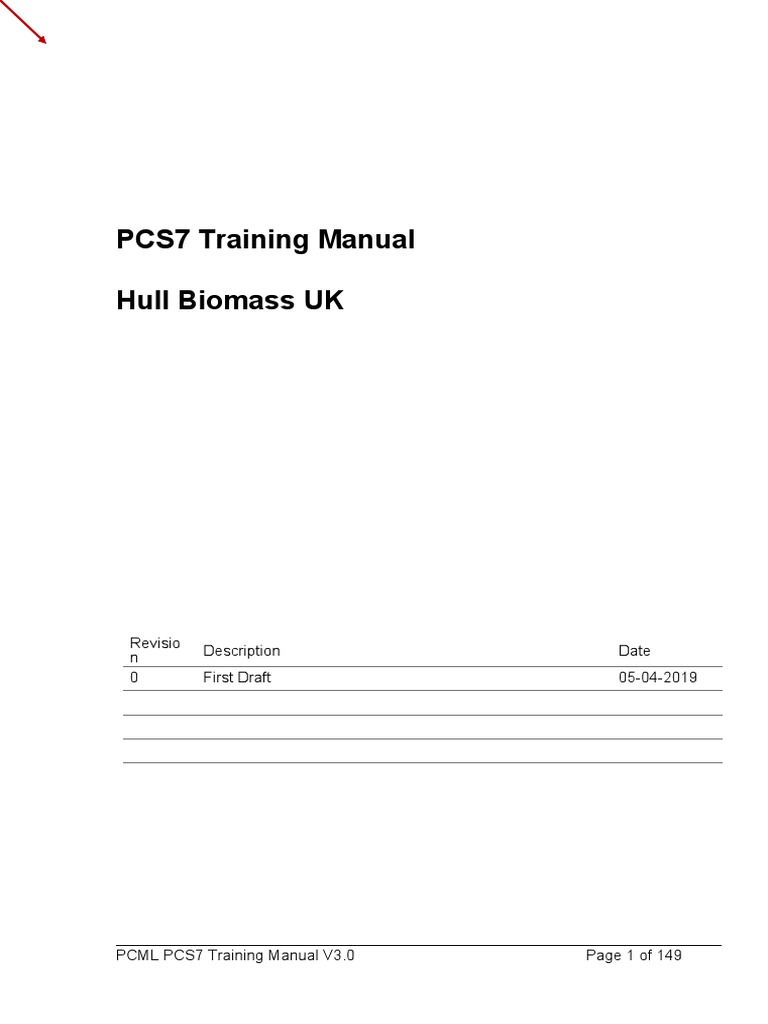 PCS7 Training Manual Hull Biomass UK: Revisio N Description Date 0 ...