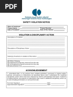 Employee Safety Violation Form | PDF