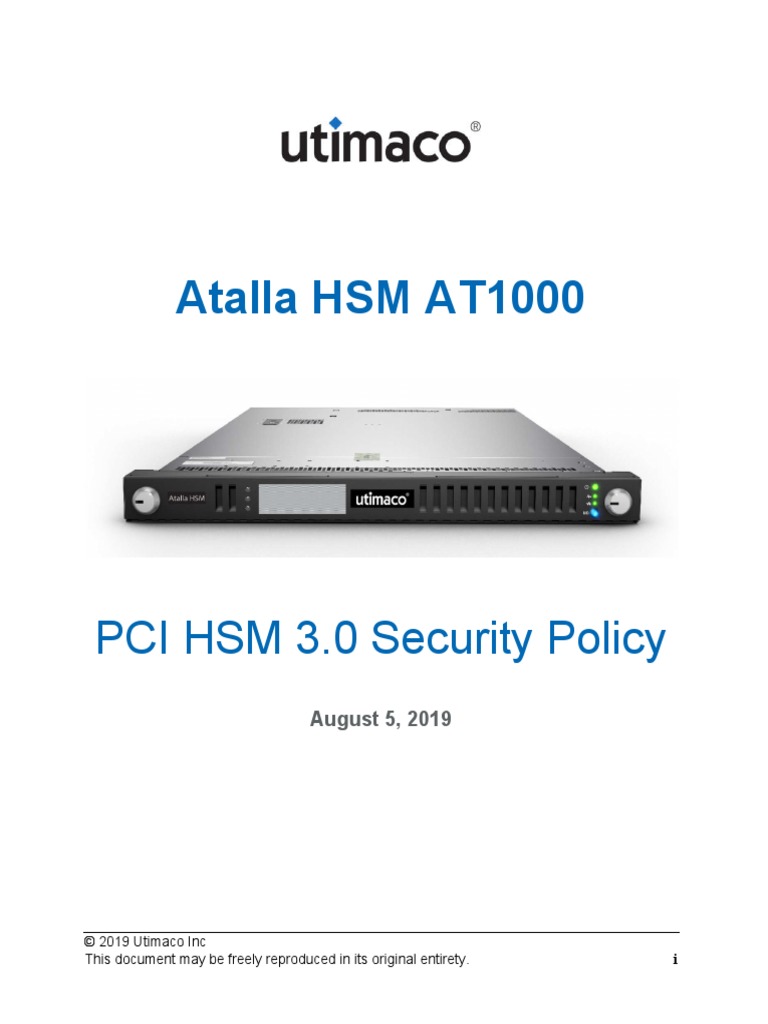 Atalla HSM AT1000: PCI HSM 3.0 Security Policy | PDF | Random Access ...