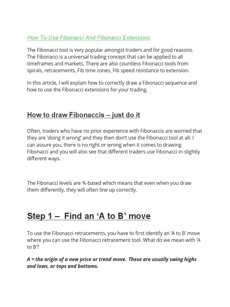 How To Use Fibonacci and Fibonacci Extensions | PDF