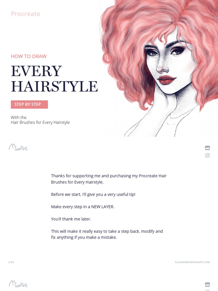 How To Draw Every Hairstyle PDF | Download Free PDF | Shadow | Drawing