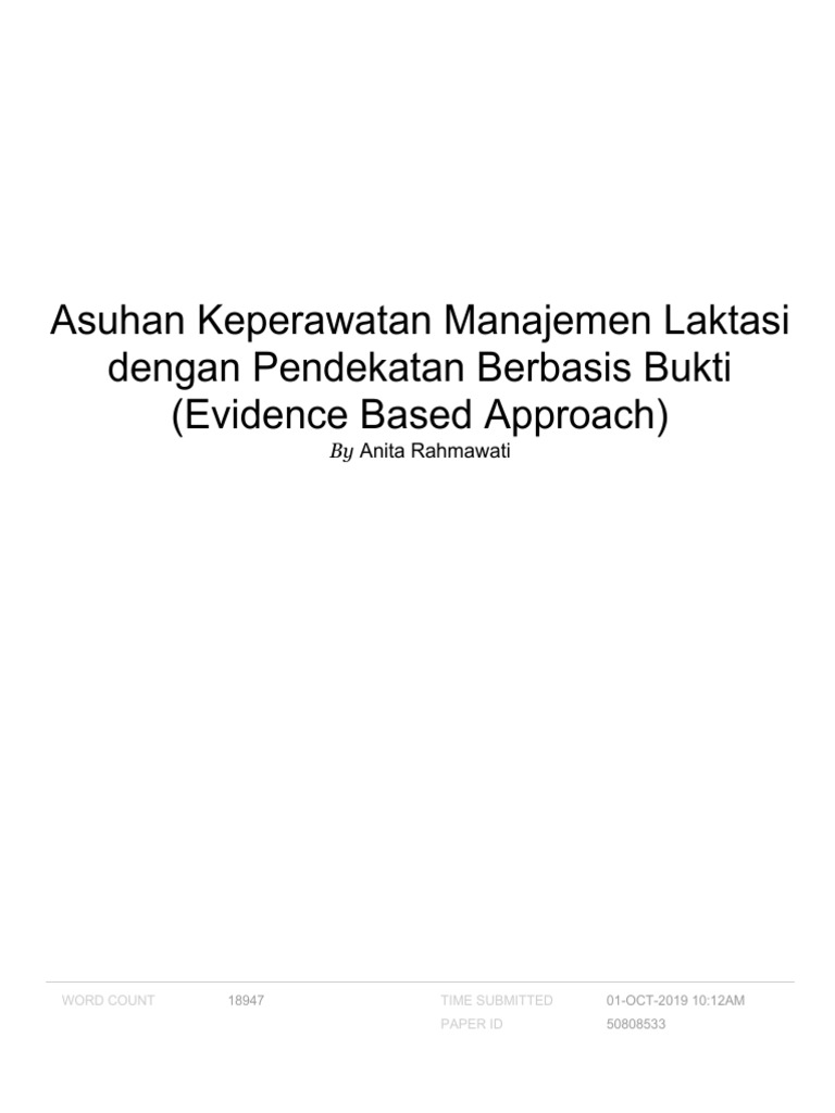 Asuhan Keperawatan Manajemen Laktasi Dengan Pende PDF | PDF | Life ...