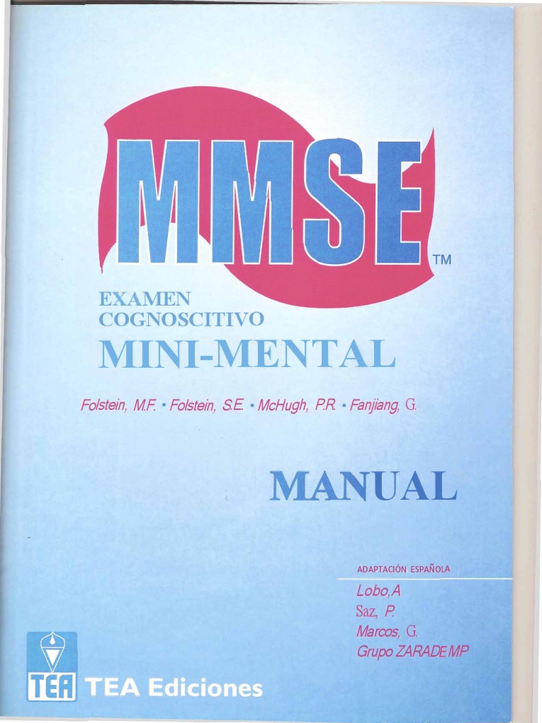 Manual Mmse | PDF | Validez (Estadísticas) | Neurología