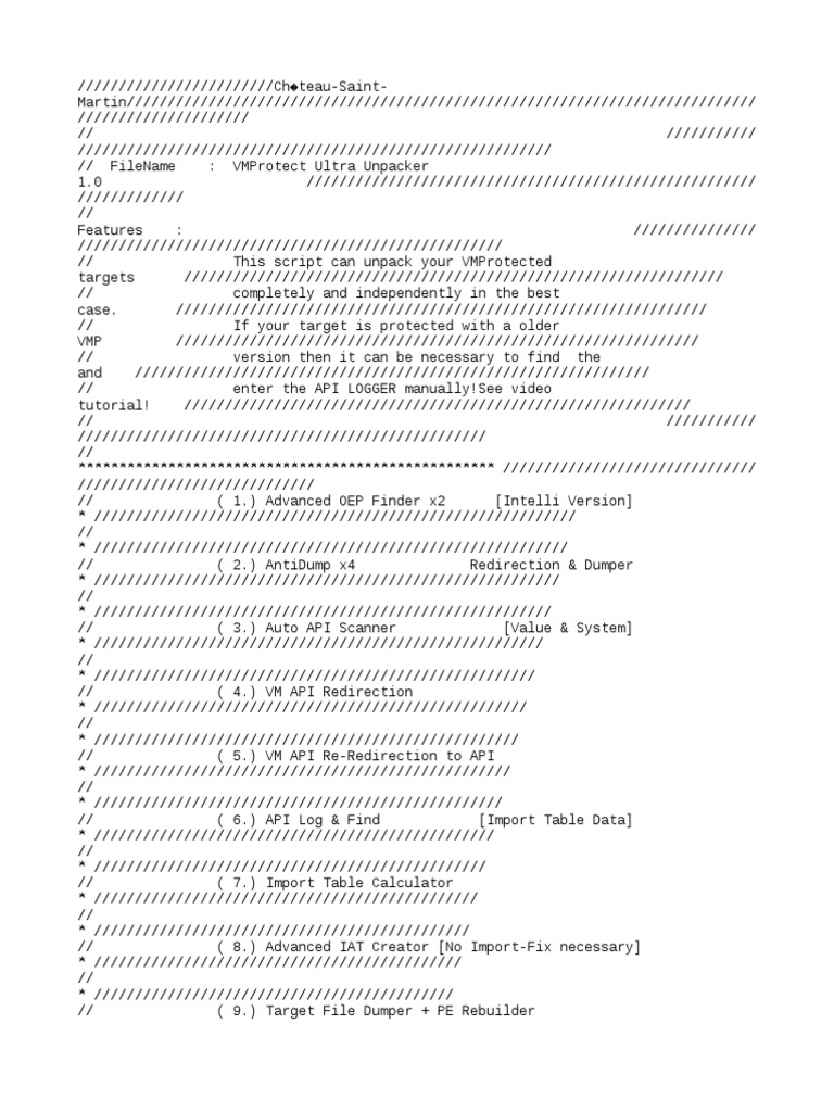 VMProtect Ultra Unpacker 1.0 | PDF | System Software | Operating System Families