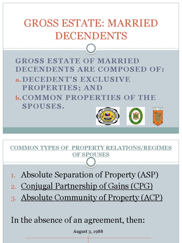 Property Regime For Married Individuals | Download Free PDF | Tax ...