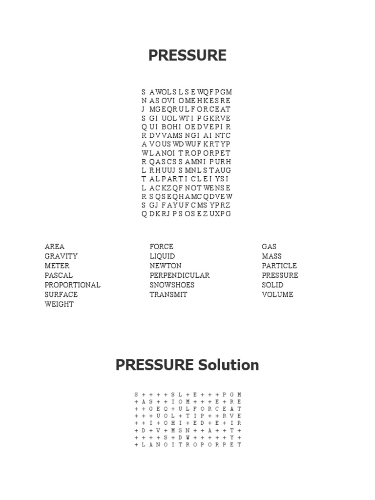 Pressure Puzzle | PDF | Gases | Physics