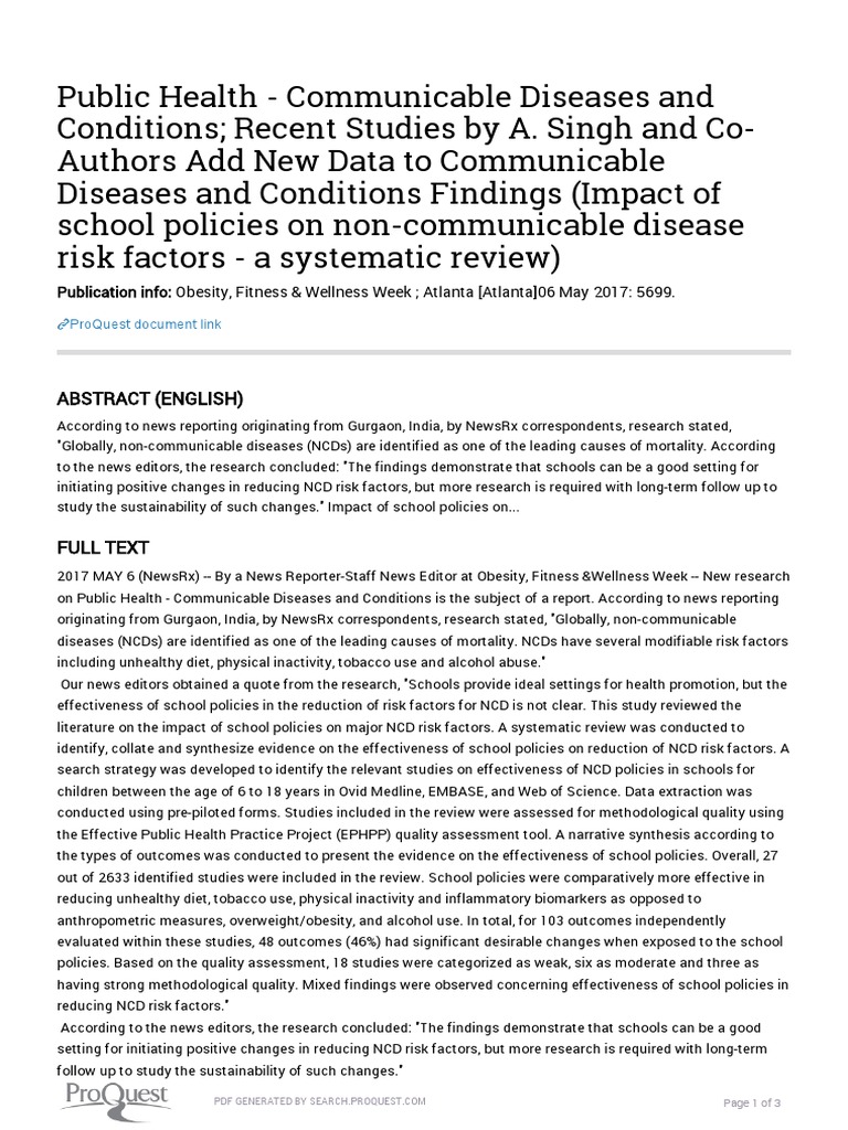 ProQuestDocuments 2019 09 28 PDF | PDF | Non Communicable Disease ...