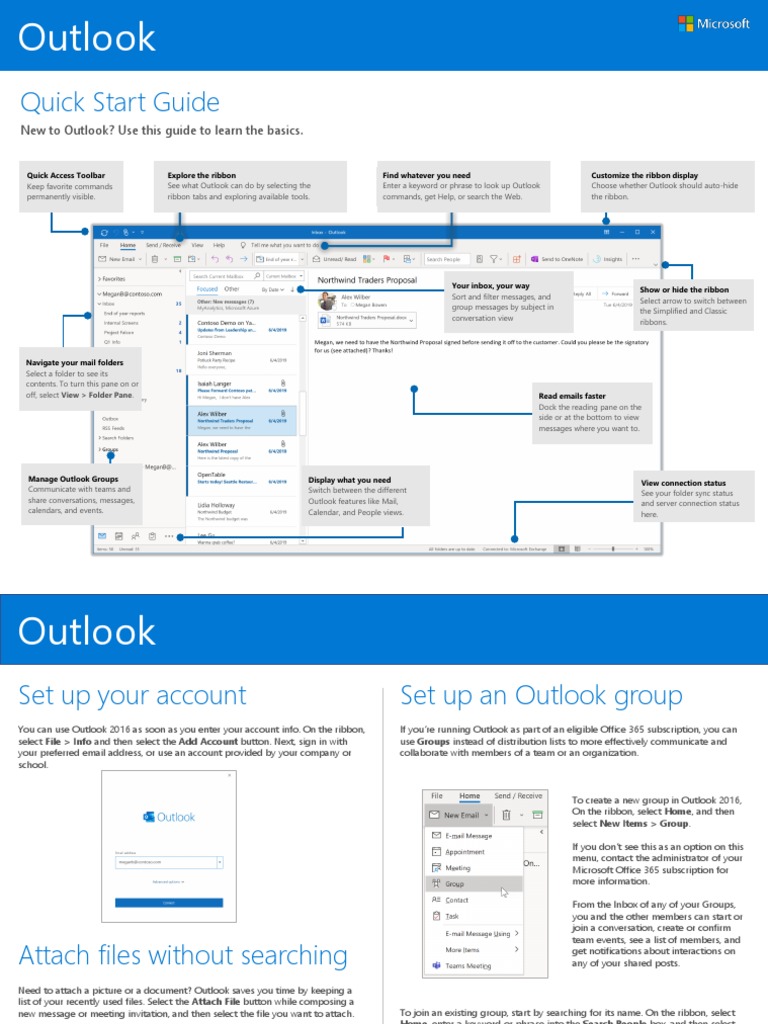 Outlook Quick Start Guide | PDF | Microsoft Outlook | Office 365