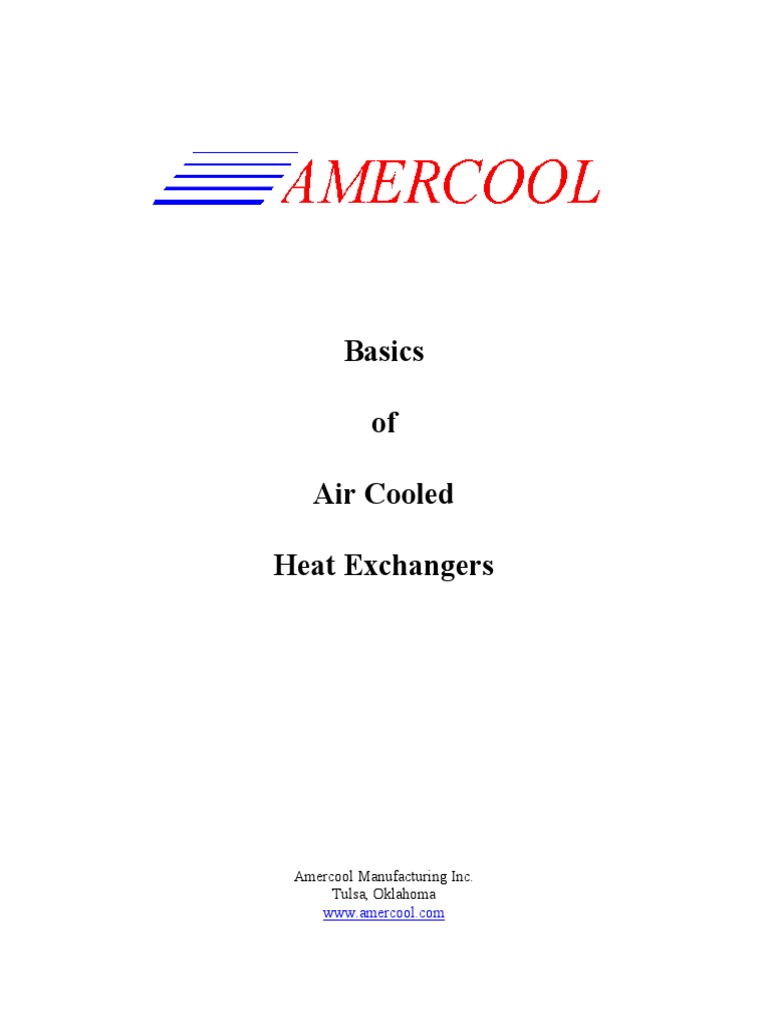 Amercool - Basics of Air Cooled Heat Exchangers Rev1 | PDF
