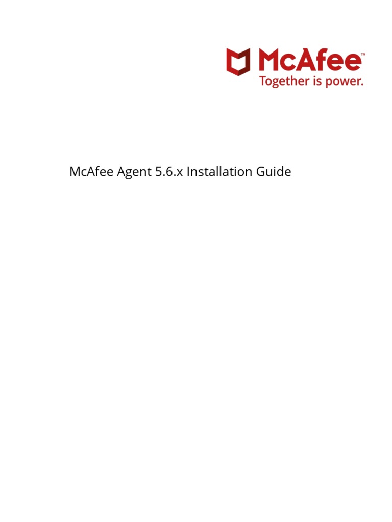 Mcafee Agent 5.6.X Installation Guide | PDF | Installation (Computer ...