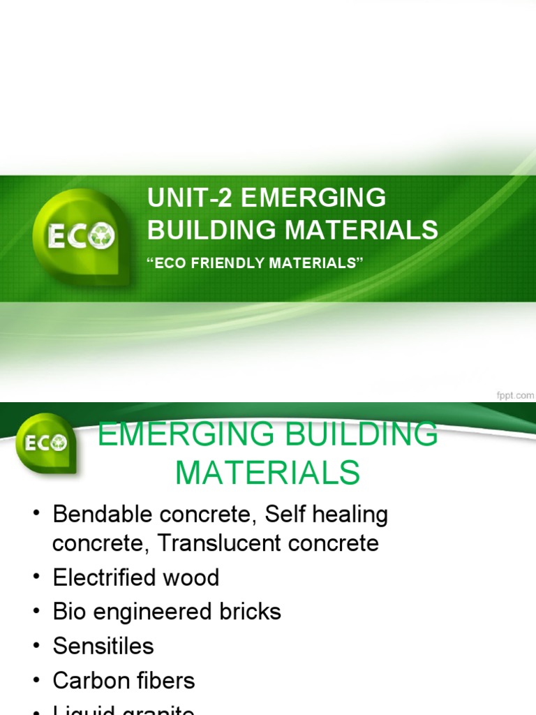 Unit-2 Emerging Building Materials | PDF | Building Materials | Concrete
