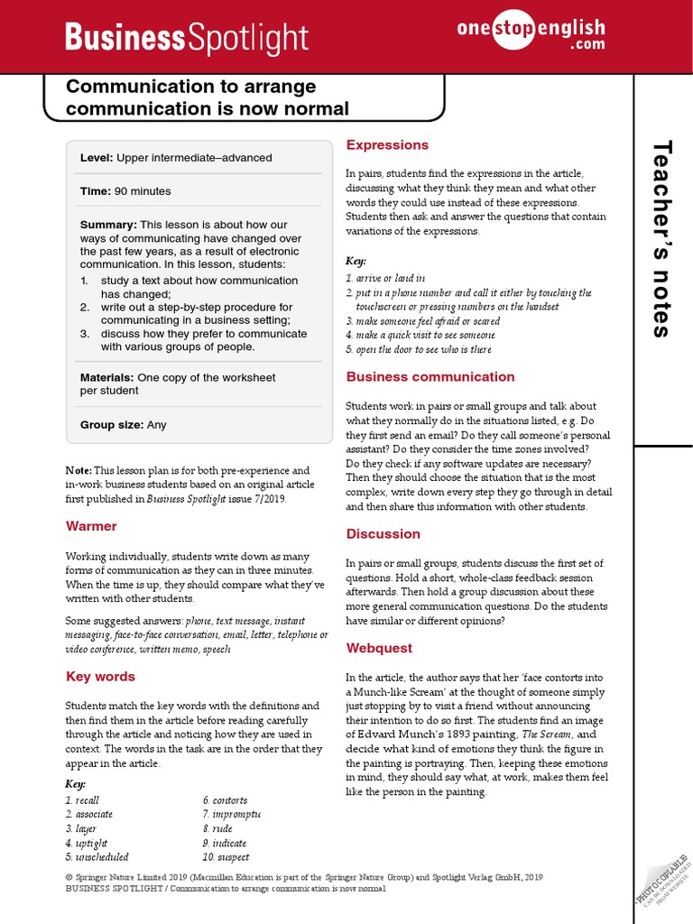 Communication To Arrange Communication Is Now Normal: Expressions | PDF ...