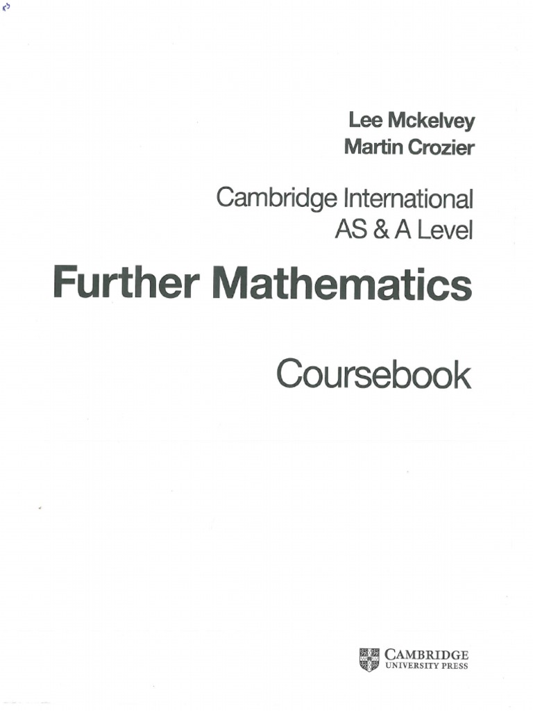 Full Book of CAIE Further Maths PDF | PDF