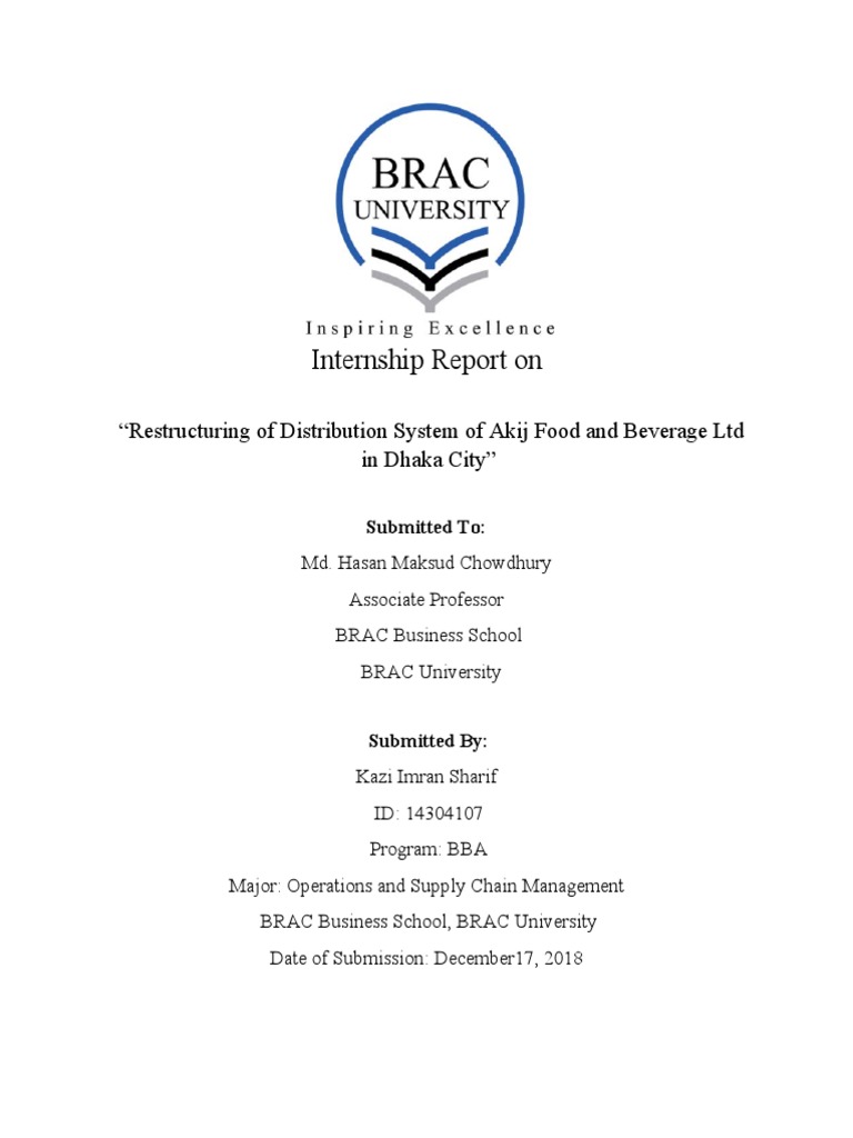 Akij Food & Beverage Distribution Restructuring | PDF | Supply Chain ...