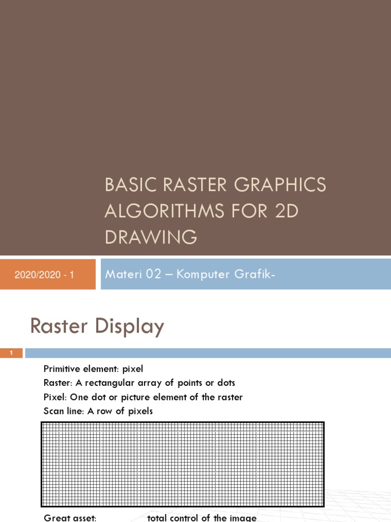 Basic Raster Graphics Algorithms For 2D Drawing: Materi 02 - Komputer ...