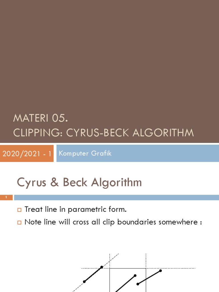 An In-Depth Explanation of the Cyrus-Beck Line Clipping Algorithm | PDF ...
