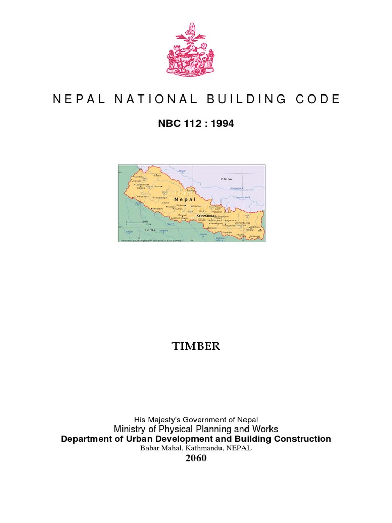 Nepal National Building Code Timber Provisions | PDF | Wood | Lumber