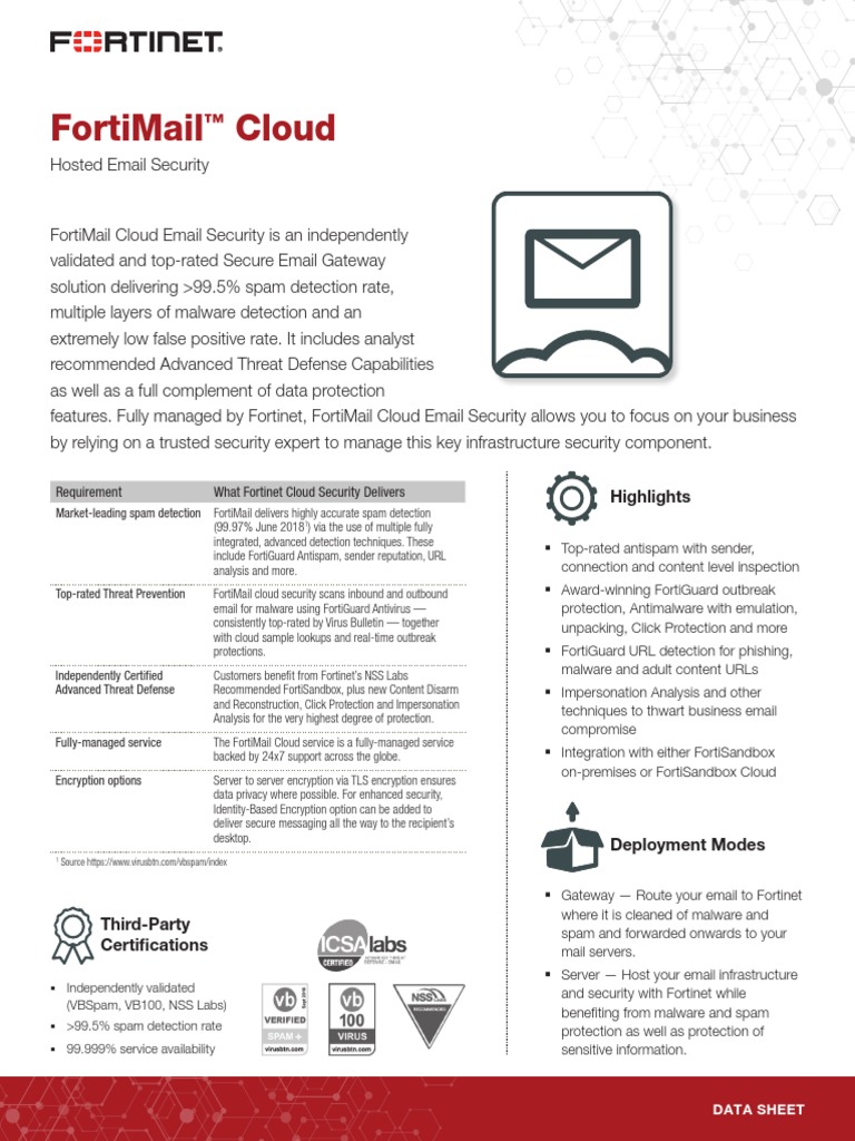 FortiMail Cloud Gateway PDF | PDF | Email Spam | Antivirus Software