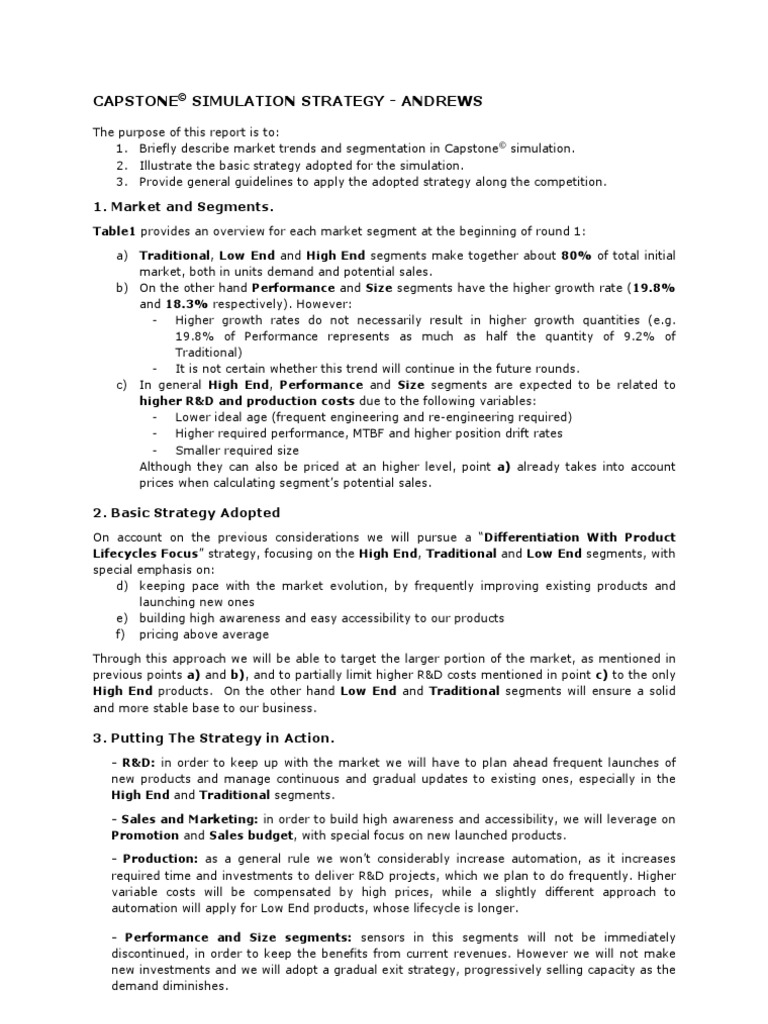 Base of Capstone Strategy | PDF | Market Segmentation | Demand