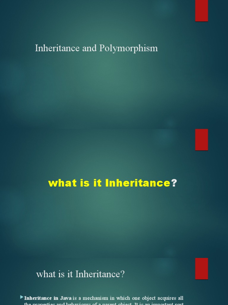 Inheritance And Polymorphism Pdf Inheritance Object Oriented 9318