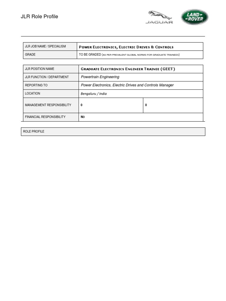 JLR Graduate Role in Power Electronics | PDF | Hybrid Vehicle | Design