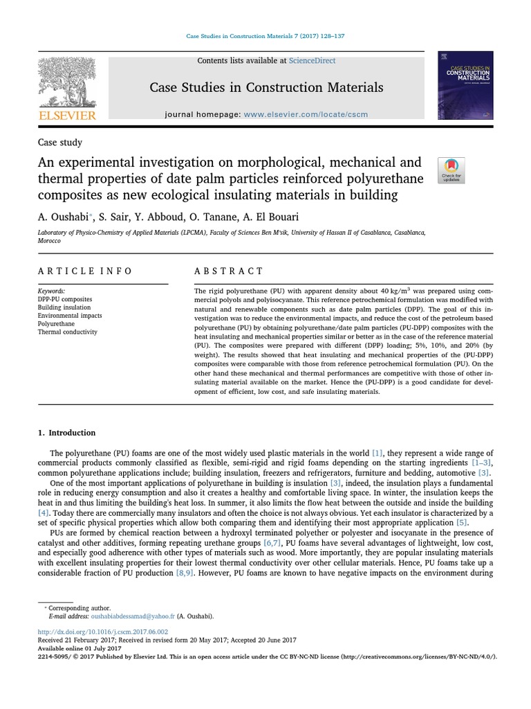 Case Studies in Construction Materials | PDF | Polyurethane | Composite ...