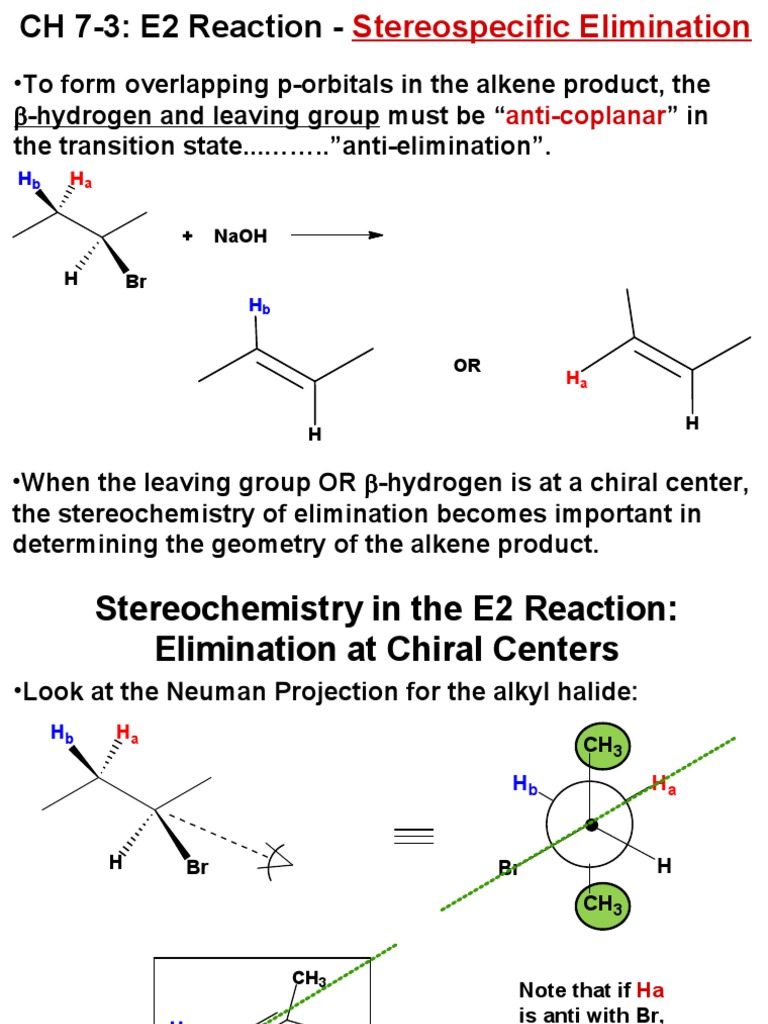 Stereospecific Elimination Reactions at Chiral Centers: The Importance ...