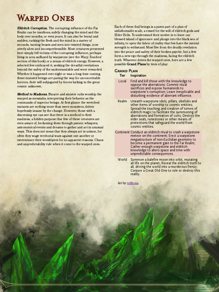 Warped Ones: Grand Plan | PDF | Nature