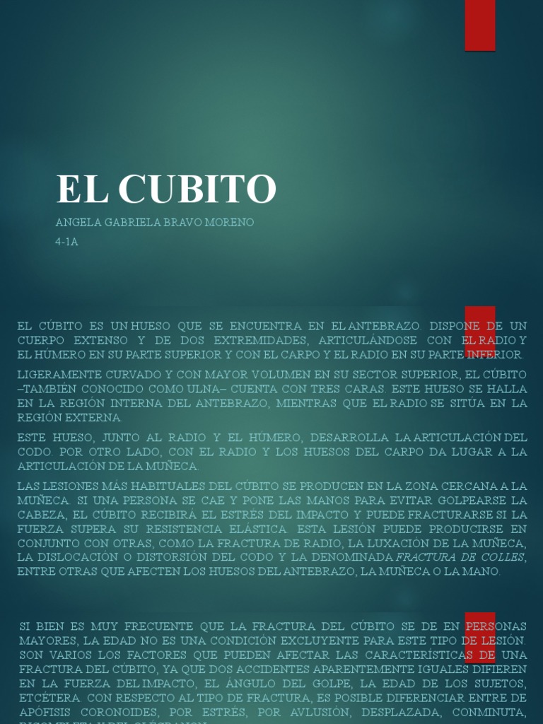 Biologia-El Cubito | PDF | Codo | Mano