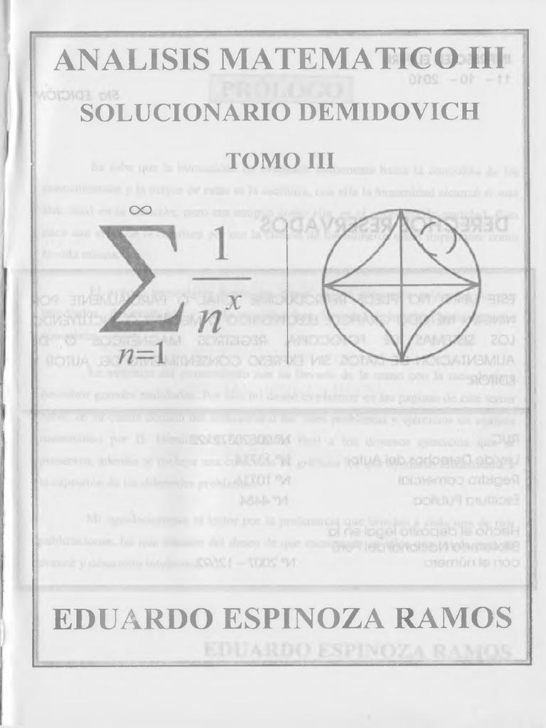 Analisis Matematico Iii: Solucionario Demidovich | PDF | Integral | Curva