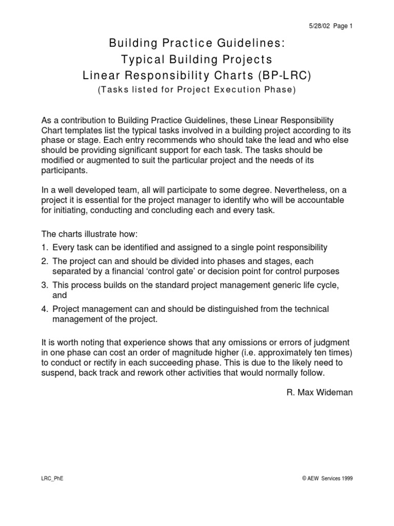 Building Practice Guidelines: Typical Building Projects Linear ...