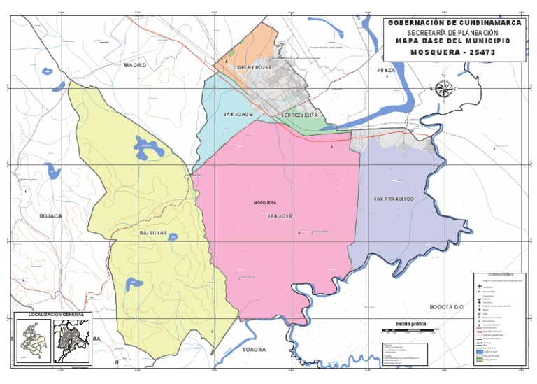 Cartografia Division Politica Mosquera | PDF | Colombia