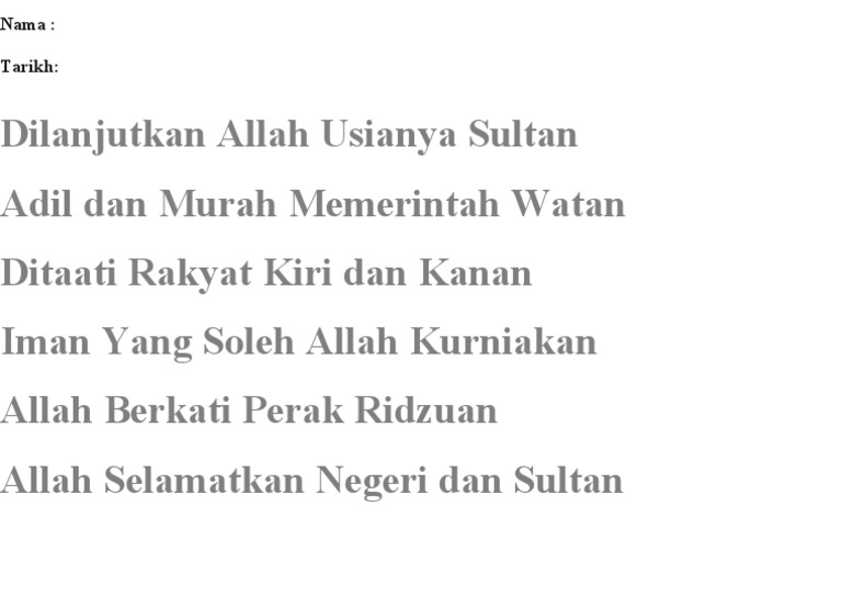Lirik Lagu Negeri Perak | PDF