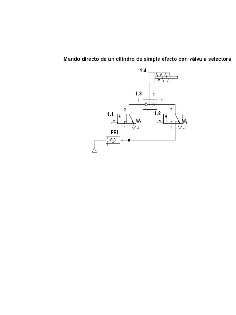 04-Mando Directo de Un Cilindro de Simple Efecto Con Válvula Selectora PDF | PDF