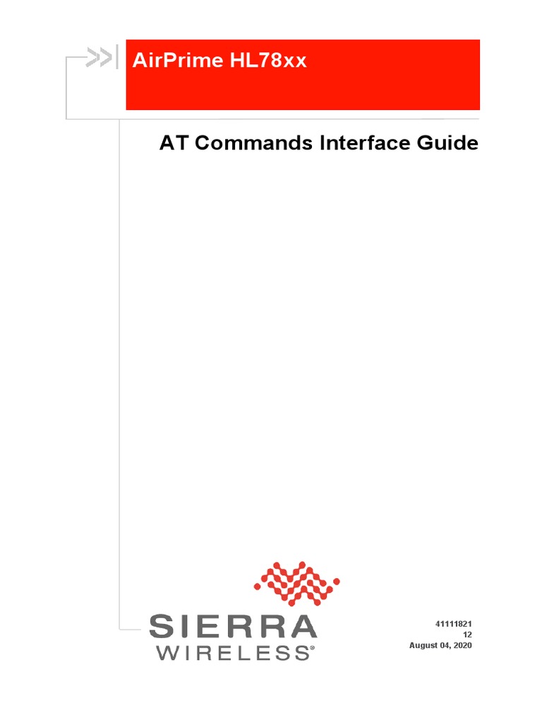 AirPrime - HL78xx - AT Commands Interface Guide - Rev12 PDF | PDF ...