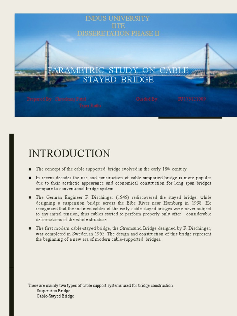 Dynamic Analysis of Cable Stayed Bridge For Different 1.1 | PDF ...