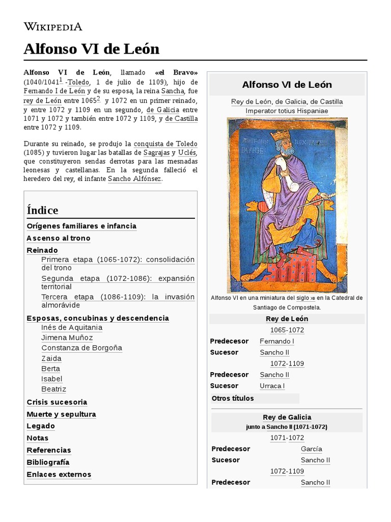 Alfonso VI: Rey de León y Castilla | PDF | Papa