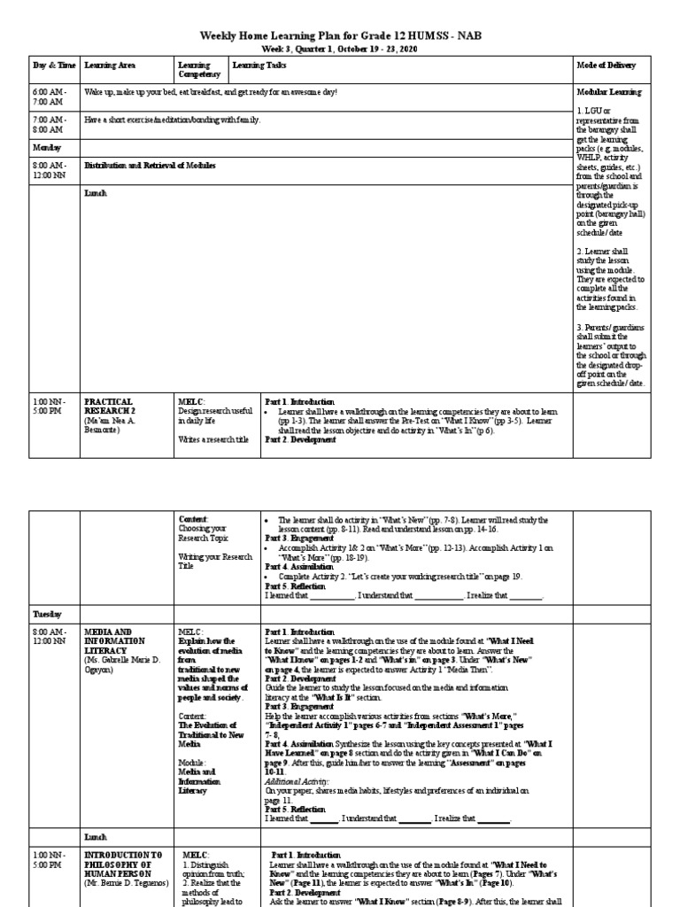 WHLP G12 Humss Nab Week 3 | PDF | Chemical Polarity | Entrepreneurship