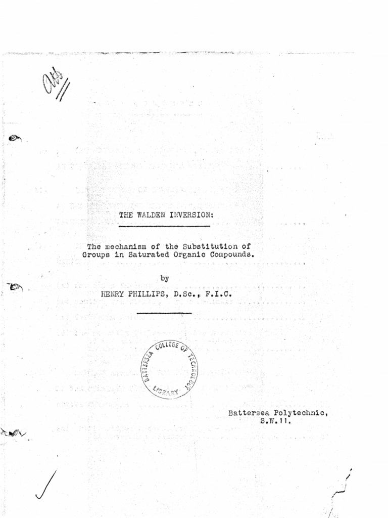 The Walden' Inversion | PDF | Ion | Covalent Bond