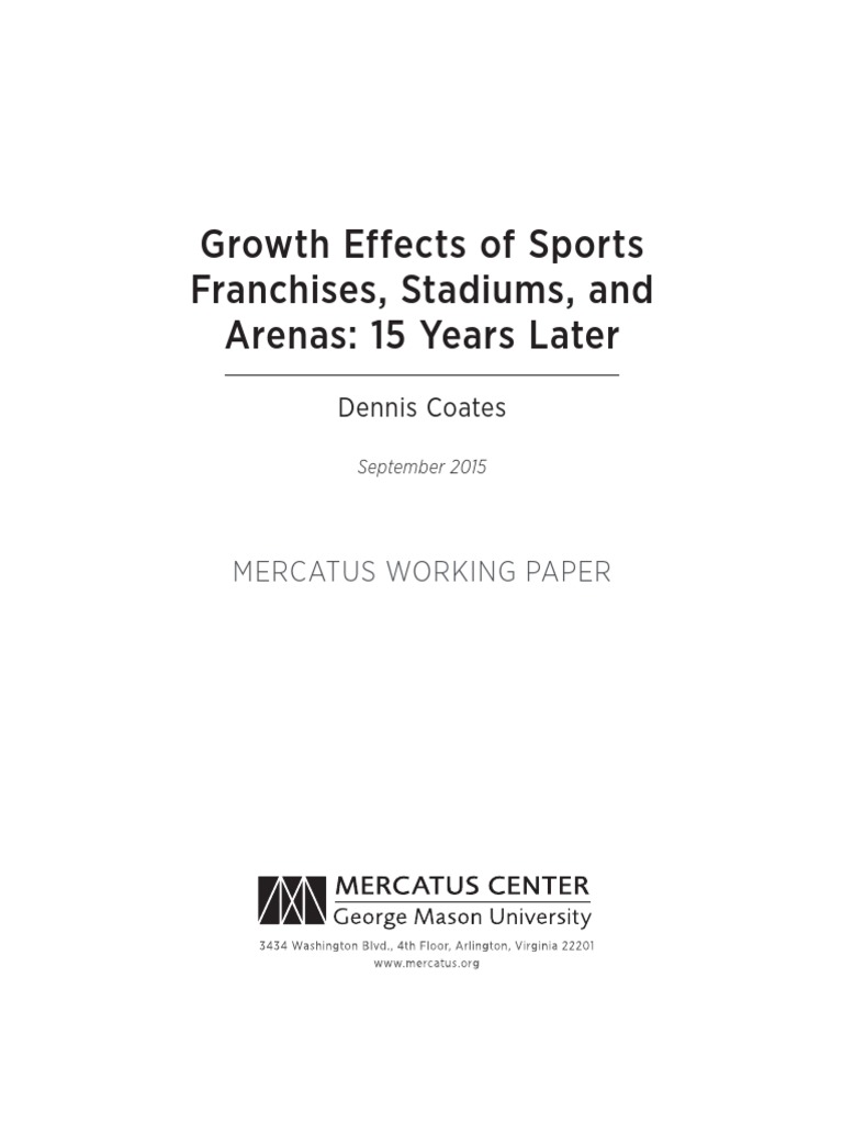 Economic Impact of Sports Franchises | PDF | Fixed Effects Model | Null ...