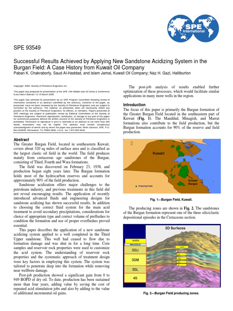 SPE 93549 New Sandstone Acidizing System PDF | PDF | Petroleum ...